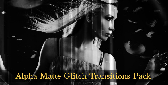 Glitch Transitions Pack - Alpha Matte, Motion Graphics | VideoHive